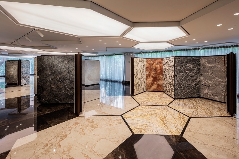 Explore Stunning Stone Installations at HMG Experience Center | Gallery